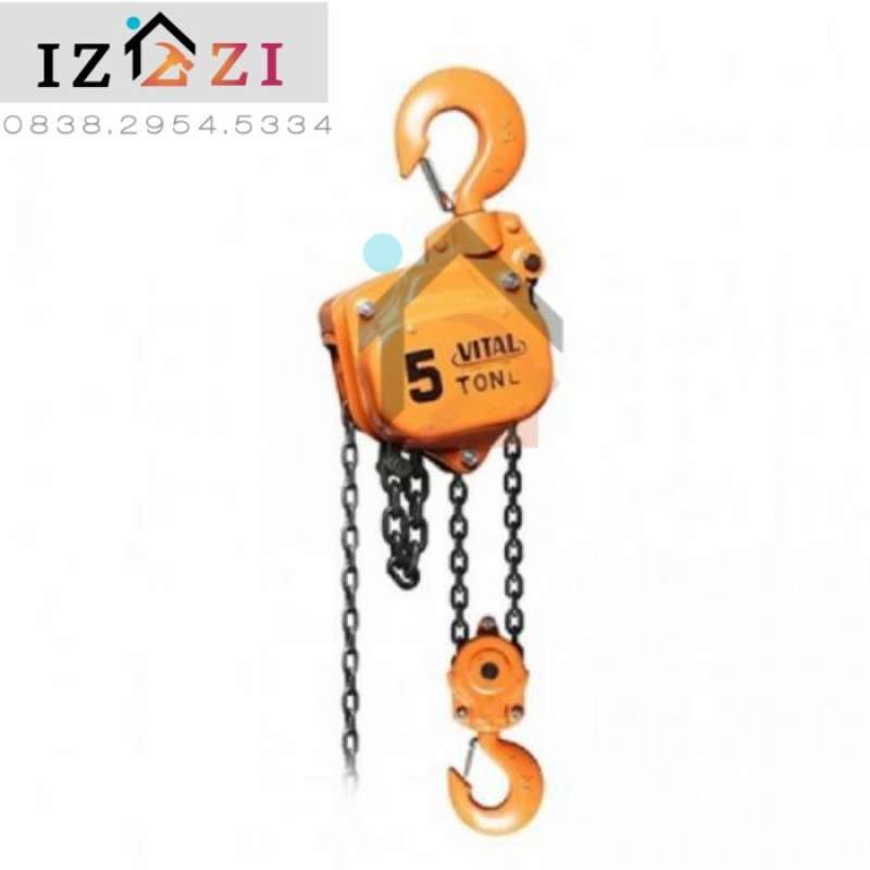 Promo VITAL Chain block 5 ton x 3 meter Takel hand chain block takel ...