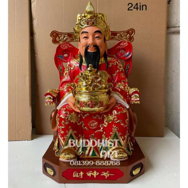 Promo patung dewa rejeki caishen caisen / cai shen / dewa harta 24 inch ...