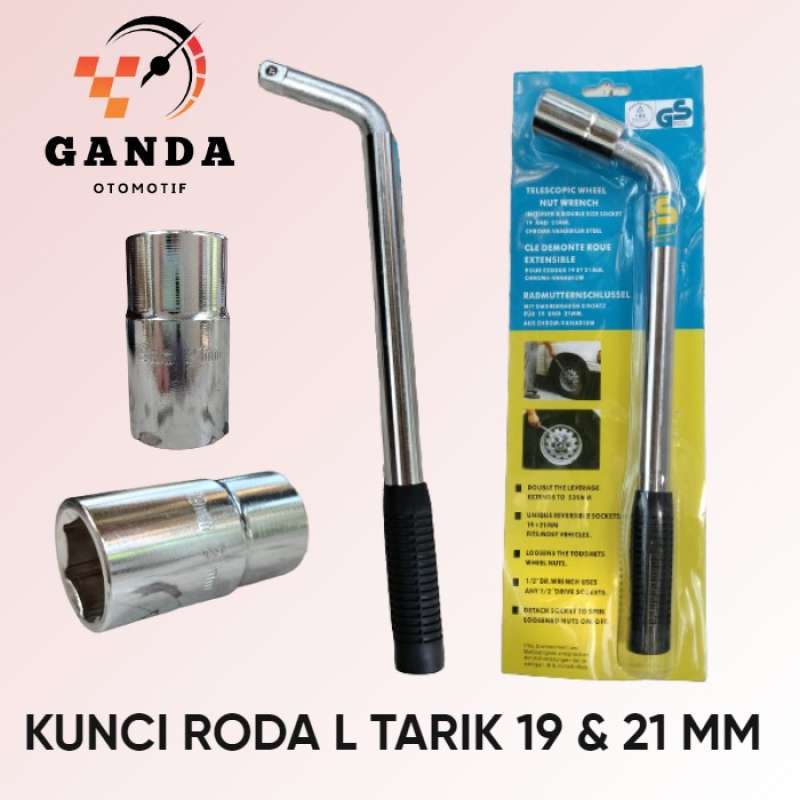 Promo Kunci Roda Ban Mobil Model Tarik Komplit Sock Ukuran 19 Mm & 21 ...
