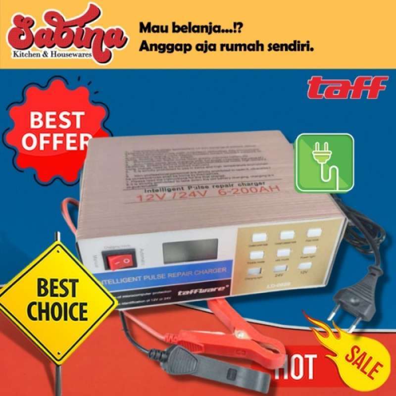 Promo Charger Aki Accu Mobil Motor Truck Smart Lead Acid 12V 24V 200AH ...