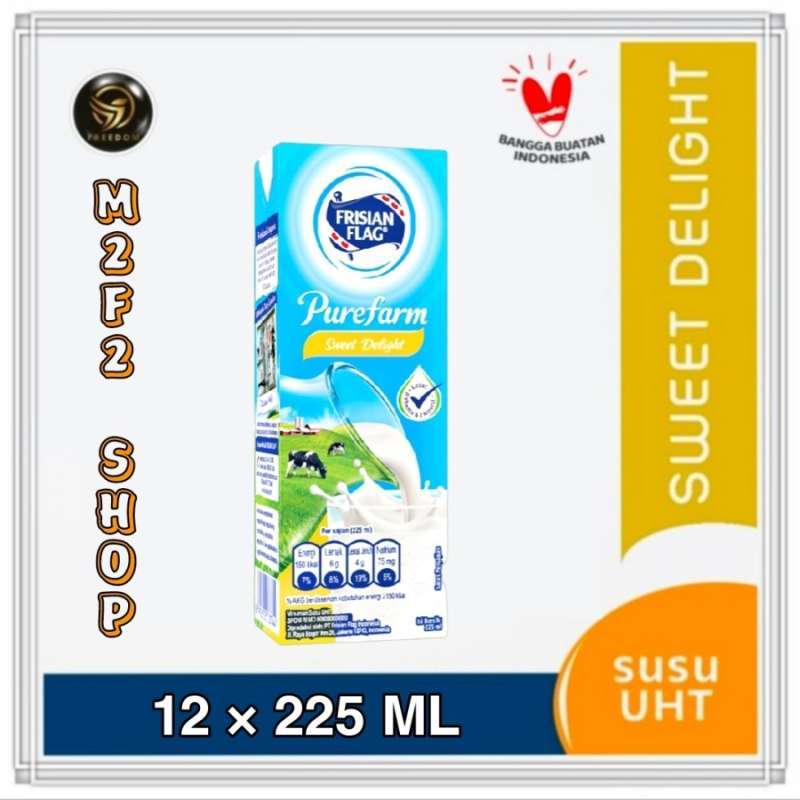 Jual Susu Bendera Frisian Flag Purefarm Sweet Delight Uht - 225 Ml (kemasan 12 Pcs) Di Seller ...