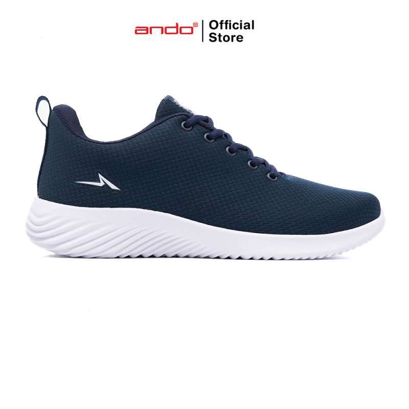 Promo Ando Official Sepatu Sneakers Evald Pria Dewasa - Biru Tua Diskon ...