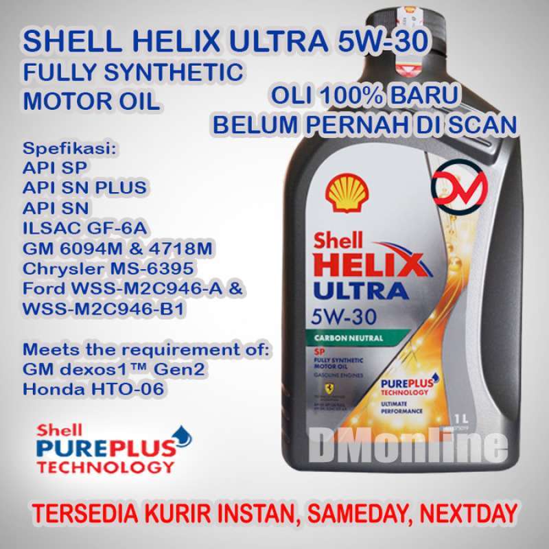 Promo Shell Helix Ultra 5w-30 1l / Dexos1 / Oli Mobil Full Synthetic Diskon 23% Di Seller ...