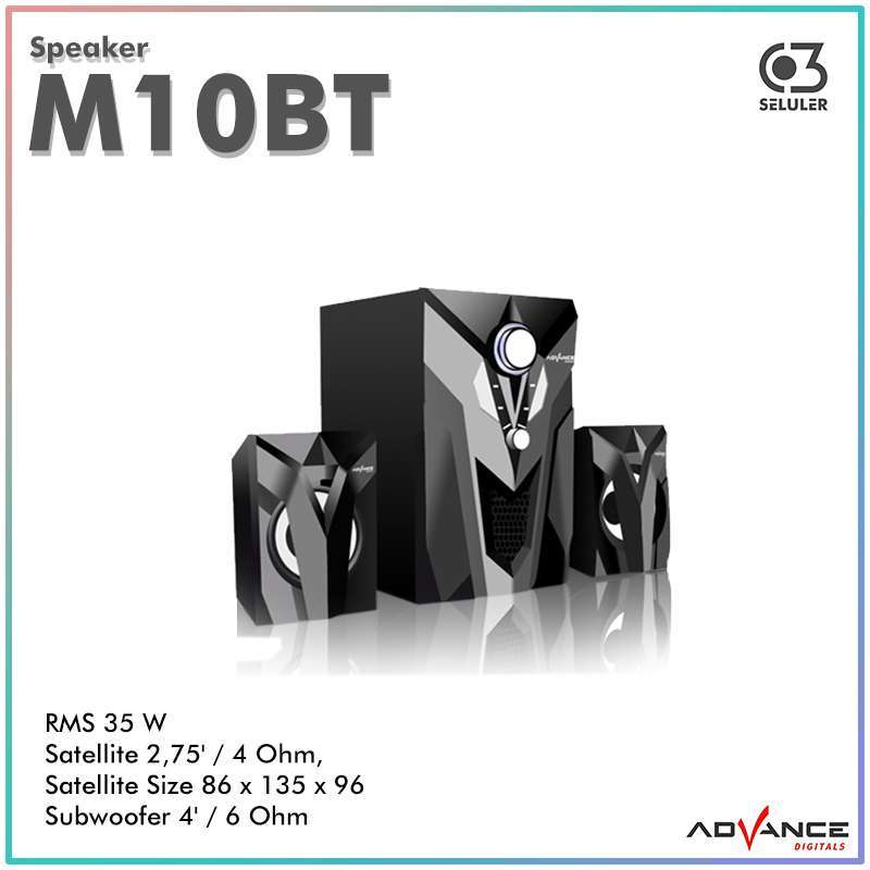 Jual SPEAKER AKTIF ADVANCE M10BT BLUETOOTH SUBWOOFER BASS - BLACK di Seller C3 Seluler - Kota ...