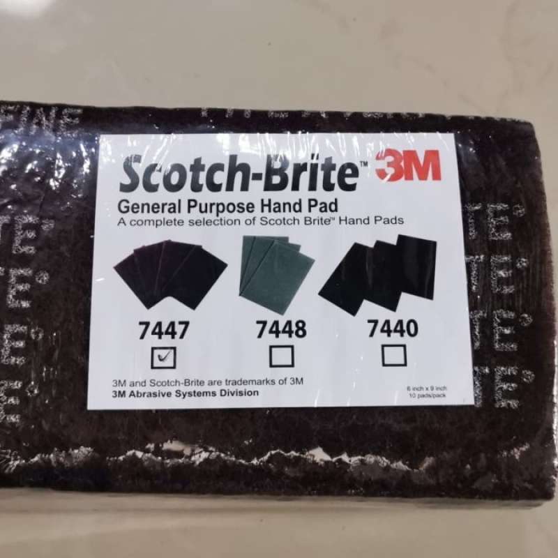 Promo Scotch Brite 7447 3M General Purpose hand pad 1 box 10 ea Diskon ...