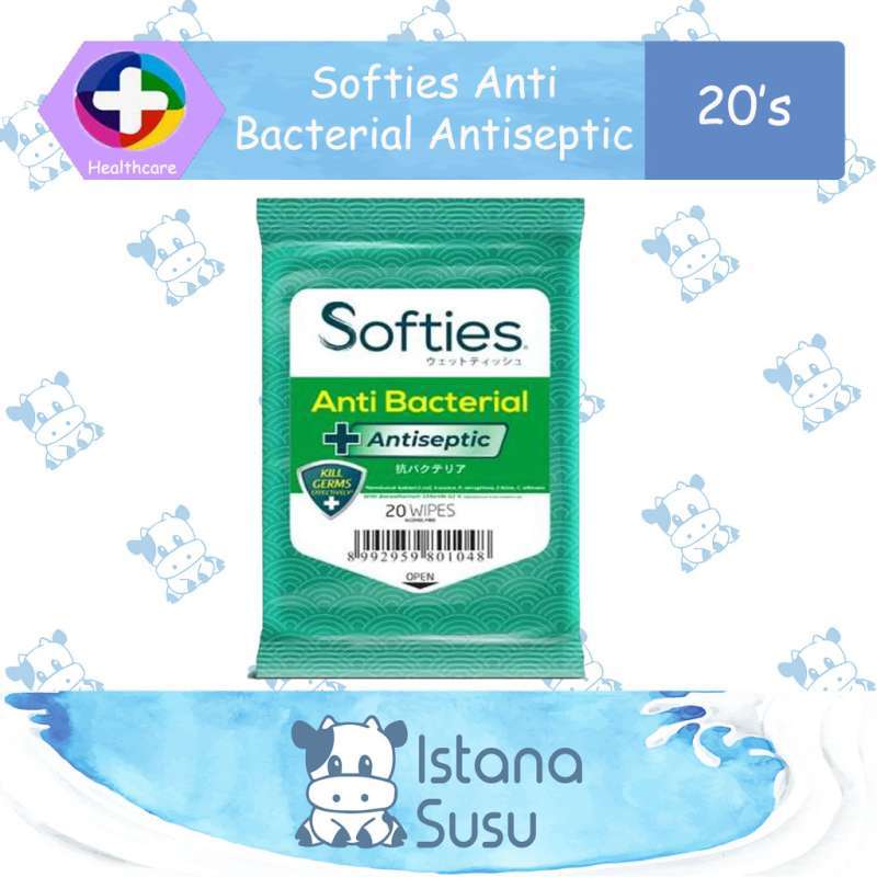 Jual Softies Anti Bacterial Antiseptic 20 Wipes - [Tisu Basah] di ...