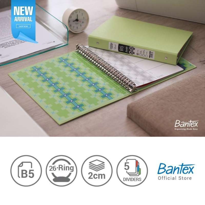 Jual BUKU BINDER NOTE B5 2D BANTEX 1336-45 PASTEL GREEN MURAH di Seller ...