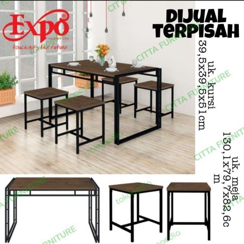 Promo Meja Makan Kursi Makan Set Meja Makan Dining Table Expo Diskon 23% di Seller Aizen Store ...