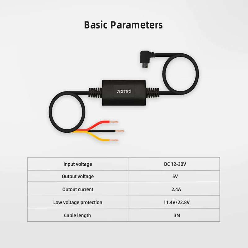 Promo 70mai Hardwire Kit Up02 Untuk Park Monitor (untuk Tipe M300/a500s ...