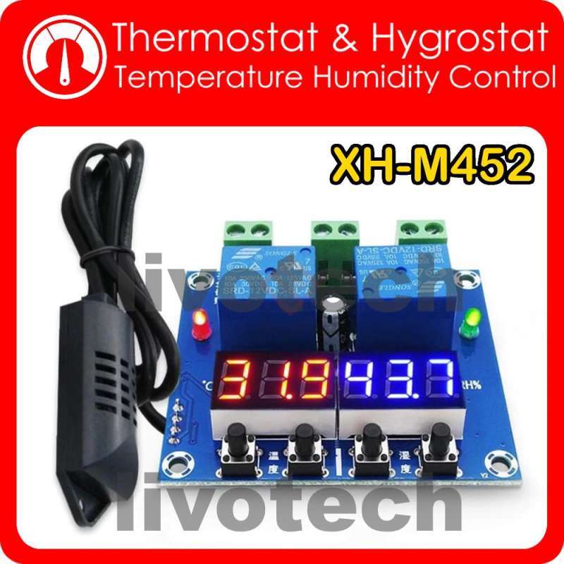 Jual Temperature Humidity Control Thermostat Hygrostat 12v Xh-m452 Suhu Di Seller Livotech ...