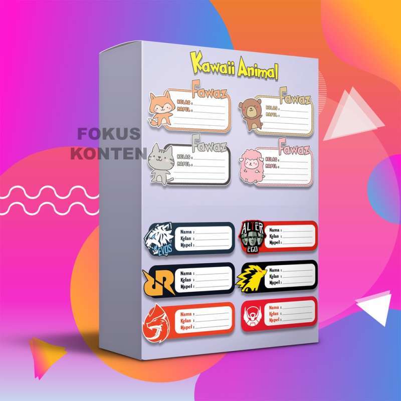 Promo 50 Desain Stiker Mapel CDR v24 Diskon 86% di Seller Fokus Konten ...