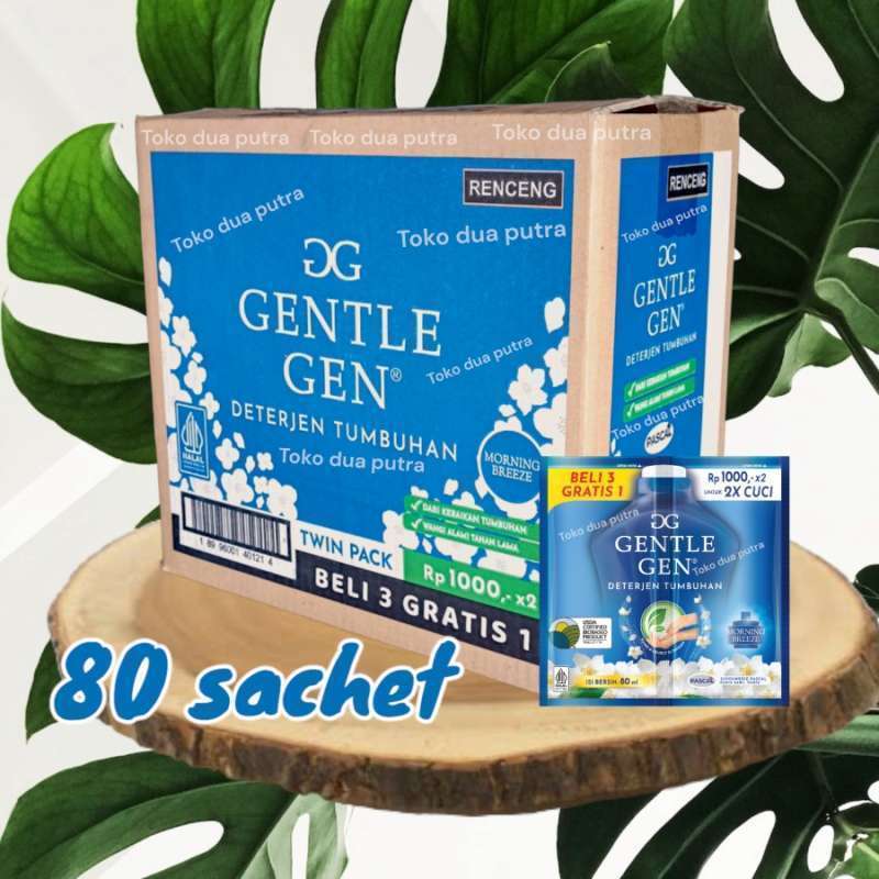 Jual Gentle gen sachet Twin Pack 10rcg 80 Sachet deterjen cair di ...