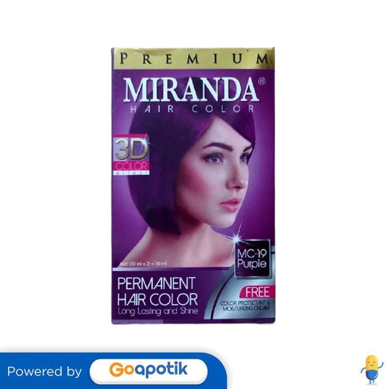 Jual Miranda Permanent Hair Color Mc-19 Purple 60 Ml Box Di Seller ...