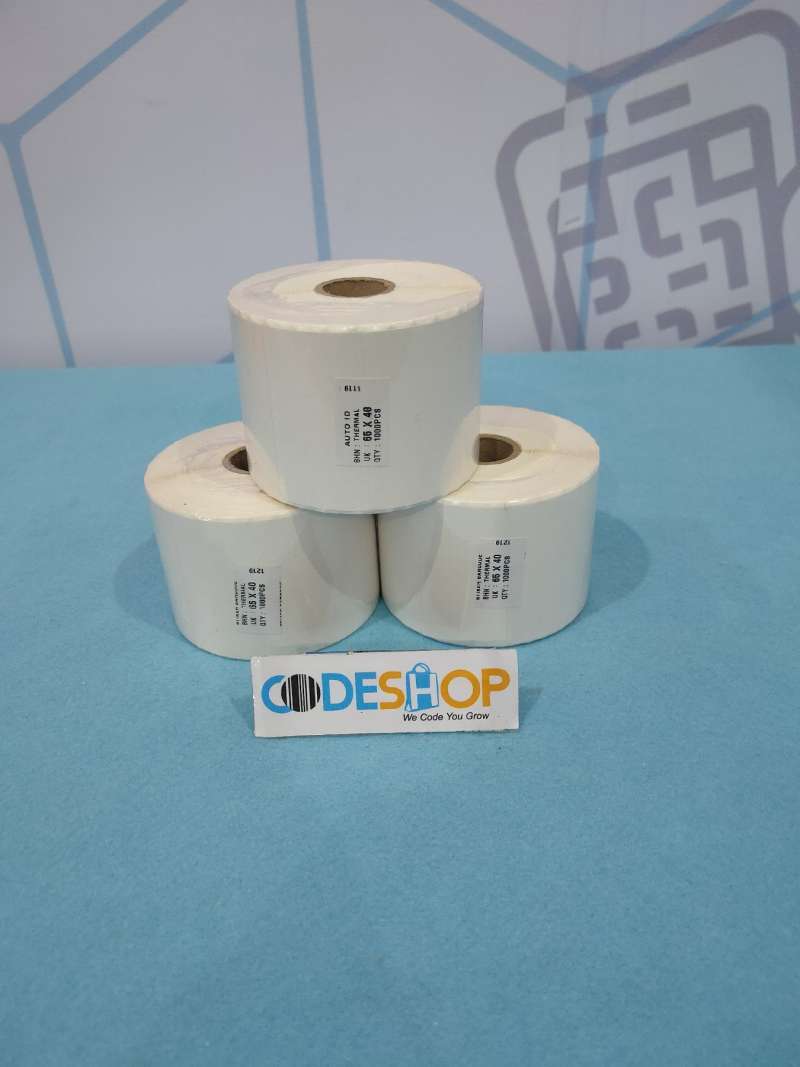 Promo Label Thermal ukuran 65x40 isi 1000pcs 1 Line Diskon 7% di Seller ...