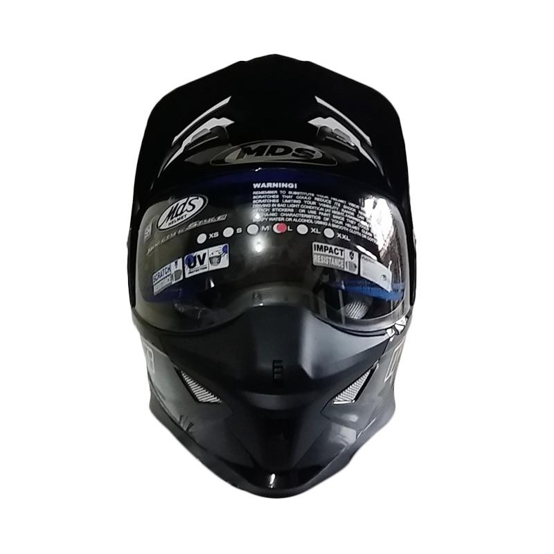 Jual MDS Super Pro Solid Helm Full Face - Black Met di Seller ...