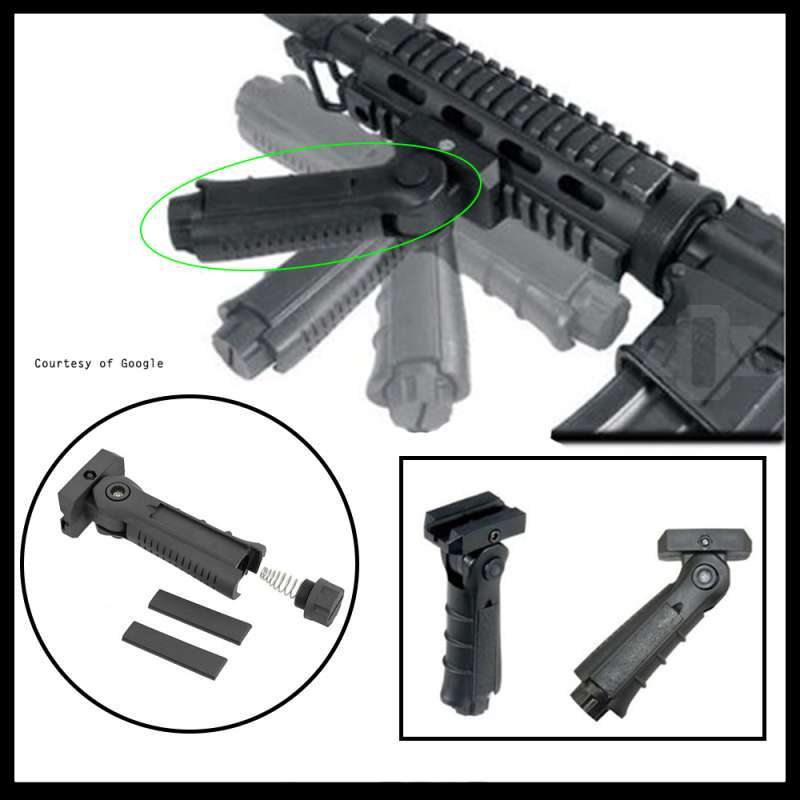 Jual Hand Grip Foregrip Tekuk Lipat Folding Vertical Picatinny Posisi 5 ...