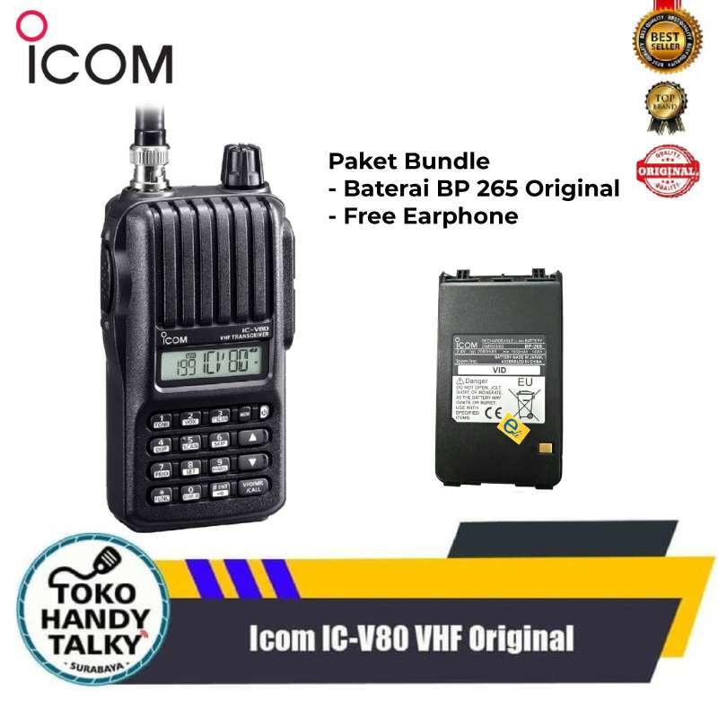 Jual ICOM IC-V80 VHF 136-174MHz Bundle - Black di Seller sevencoconut ...