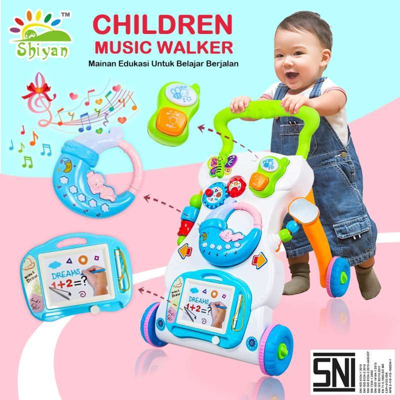 Jual Mainan Bayi Dorong Baby Push Walker Dengan Mainan Anak Latihan ...