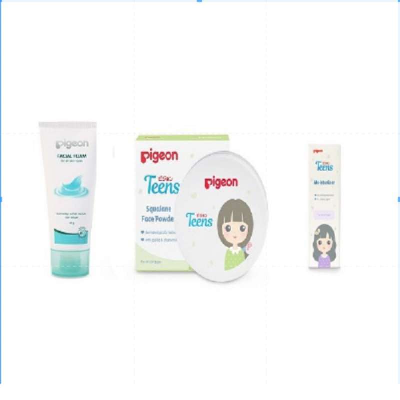 Jual Paket Cantik PIGEON Teens Squalene Face powder + Moisturizer 20ml ...