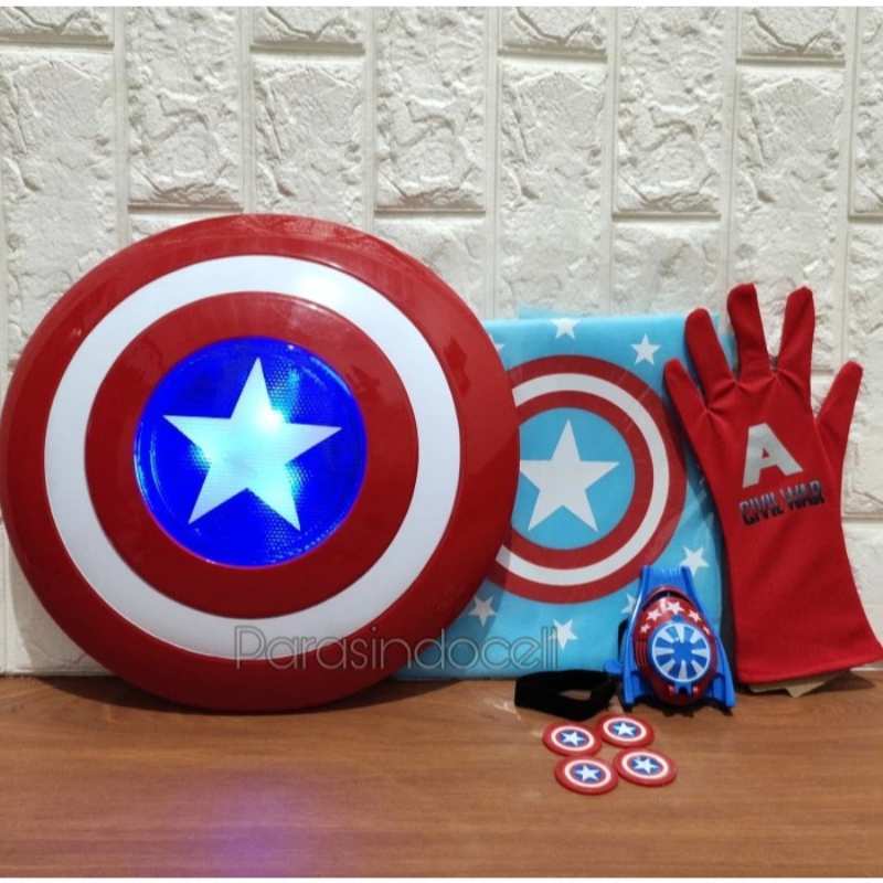 Jual Mainan Set Captain America Lengkap Aksesoris di Seller Denis Toy ...