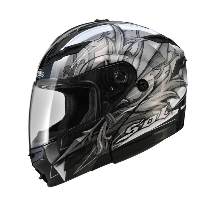 Jual Helm Motor Cross Modular SM-1 SWORD Include Backup Components ...