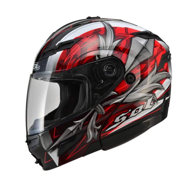 Jual Helm Motor Cross Modular SM-1 SWORD Include Backup Components ...