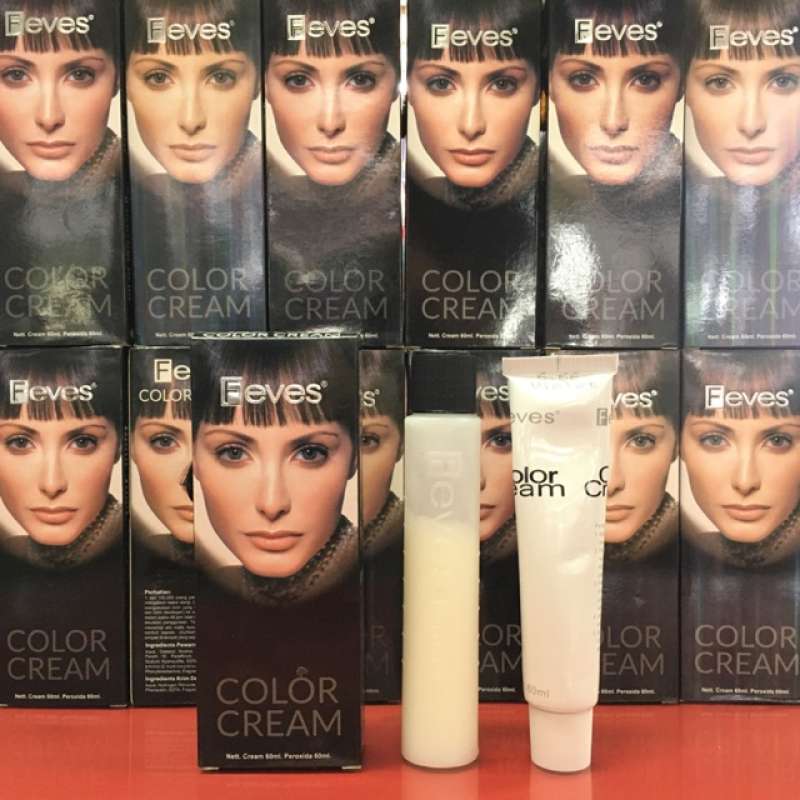 Jual Feves Color Cream / Pewarna Rambut / Cat Rambut - 60ml di Seller ...