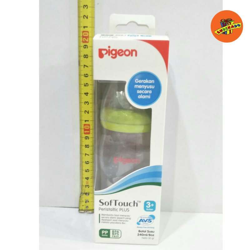 Jual Pigeon Botol Susu Soft Touch Peristaltic Plus 240ml di Seller Toko Endekado Makassar ...