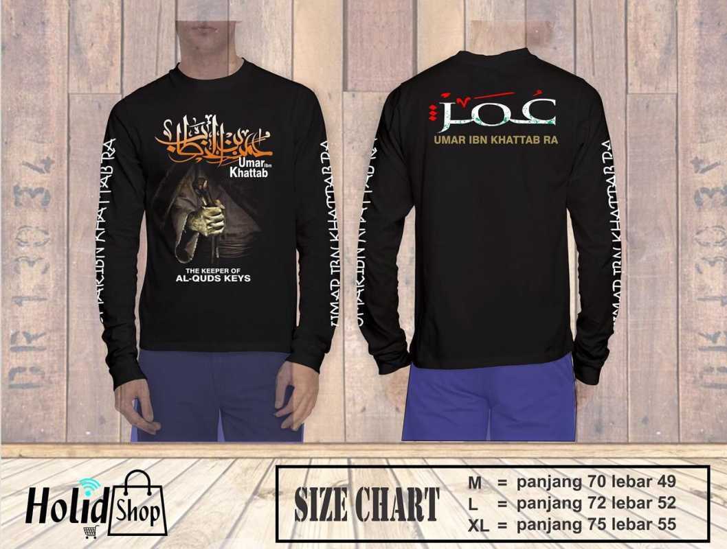 Jual Holid Shop Kaos Pria Umar Bin Khattab / Kaos Tauhid Islami / Kaos ...