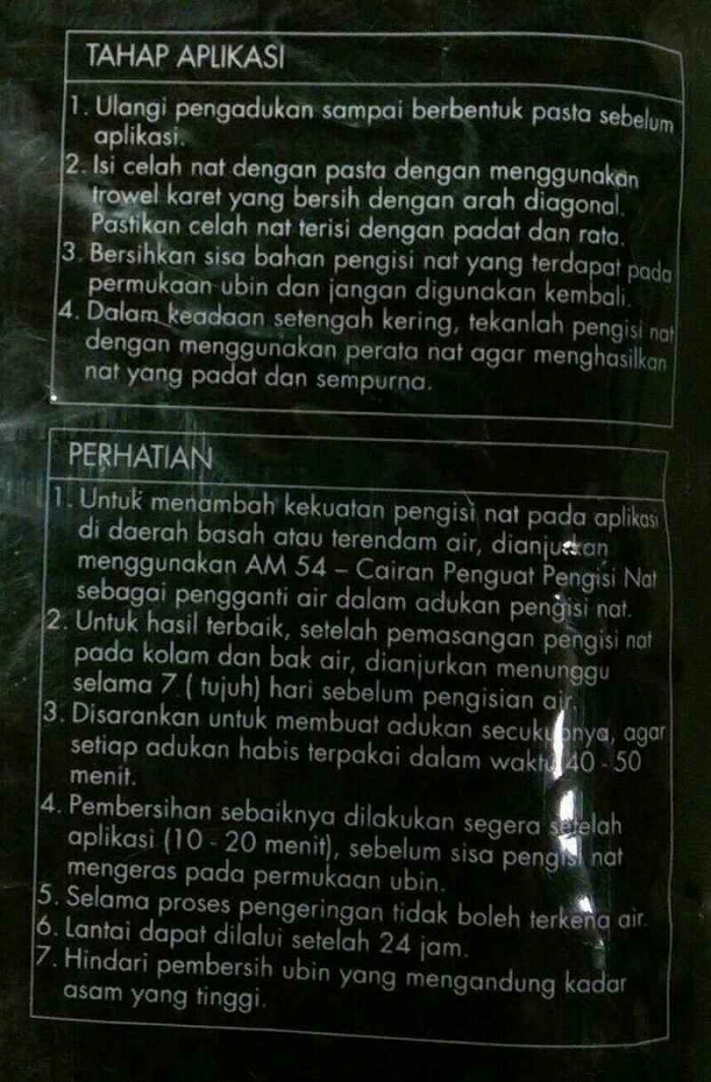 Jual Am 53 Hijau Tile Grout Semen Pengisi Nat Keramik Green Pine Am53 ...