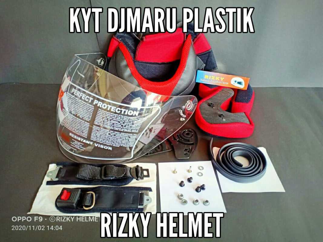 Jual Busa Helm Kyt Djmaru Kancing Plastik + Kaca Helm Clear Plus Rachet ...