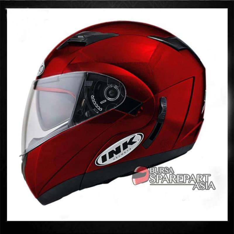 Jual Helm INK Adventure Modular Full Face - RED MAROON SOLID L di ...