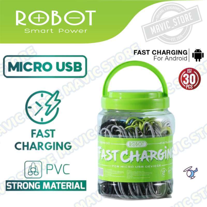 Jual Kabel Data Robot Rbm100 Micro Usb Data Cable (1 Box Isi 30 Pcs) di ...