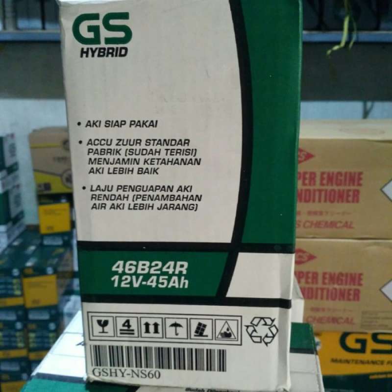 Jual Aki Mobil - Battery GS ASTRA Type GS HYBRID 46B24R NS60 12V 45AH di Seller superled - Kota ...
