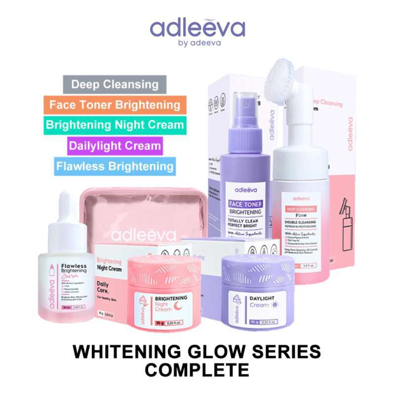 Promo ADLEEVA BY ADEEVA WHITENING GLOW SERIES PAKET COMPLETE SKINCARE ...