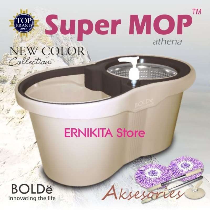 Jual Alat Pel Super Mop Bolde Athena |stainless+botol Wangi+drainase Di ...