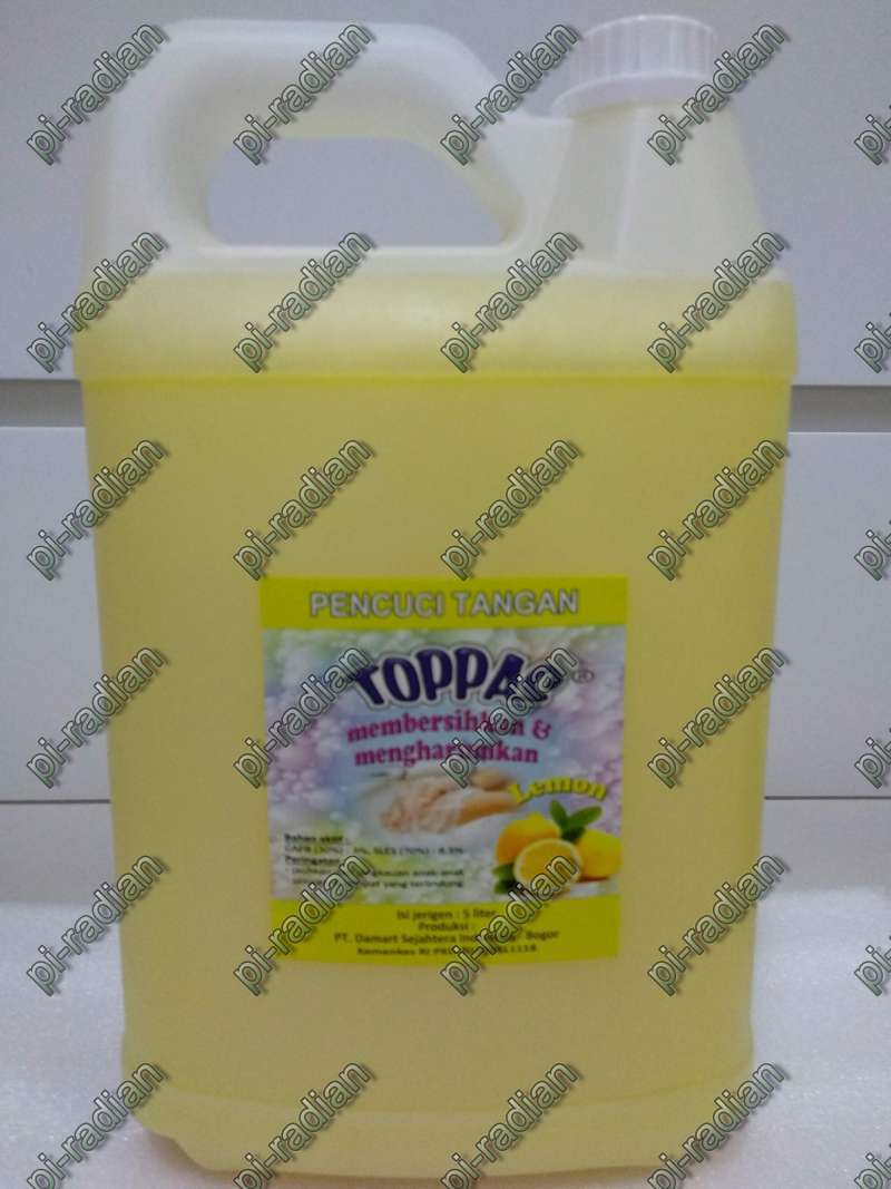 Promo TOPPAS hand soap sabun cuci tangan 5L 5 liter murah - Lemon ...
