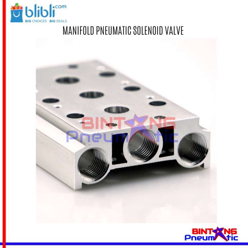 Jual Manifold 200m-3f Pneumatic Solenoid Valve 3 Station Di Seller ...