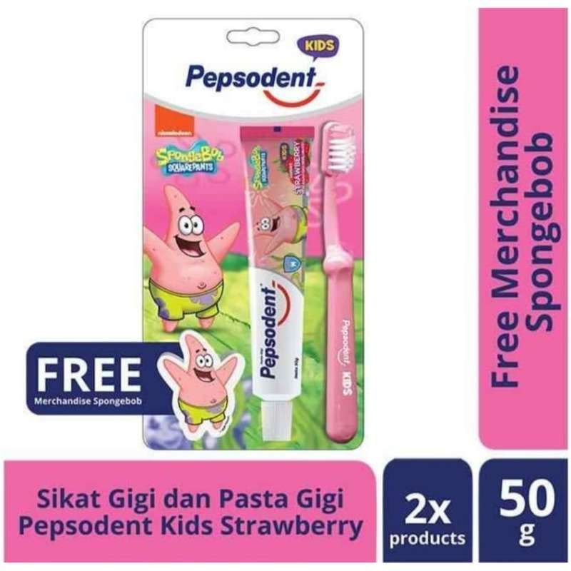 Jual Pepsodent Kids Pasta Gigi + Sikat Gigi Spongebob Patrick Odol Anak ...