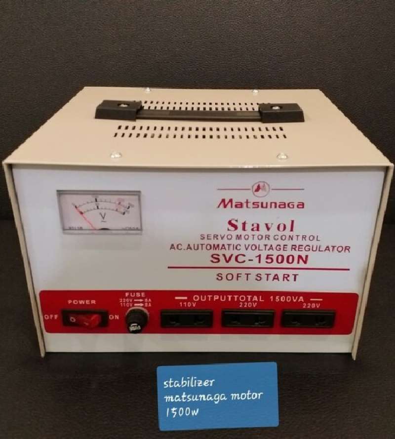 Jual Stabilizer Matsunaga Stavol 1500 Watt Servo Motor/soft Start ...