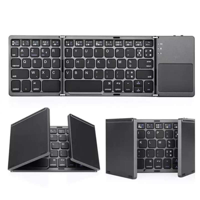 Jual Keyboard Bluetooth Lipat Portable Touchpad MAC IOS Android PC ...