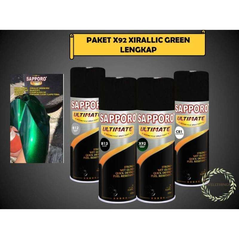 Jual Paket Cat Xirallic Green X92 Sapporo Ultimate lengkap - Sapporo ...