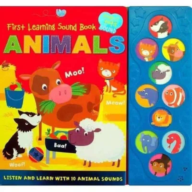 Jual Sound Book First Learning Animals Tiny Tots with 10 Animal Sounds ...