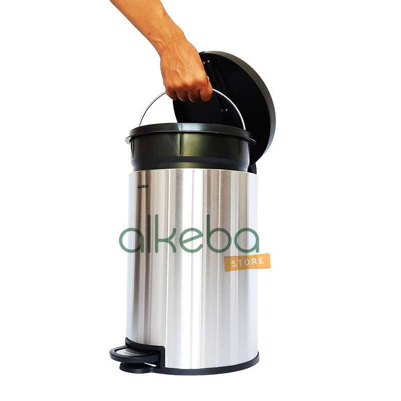 Jual Tempat Sampah Stainless 7 Liter Standard Injak Pedal Dust Bin Indoor Garbin Di Seller Alat ...