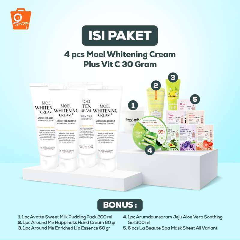 Jual Moel Whitening Cream+ By Arumdaunsaram Package Di Seller Oshoptv ...