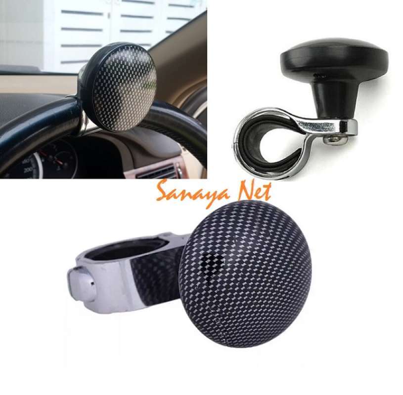Jual Power Handle Pemutar Stir Mobil IPop Hitam Lis Chrome Di Lapak ...