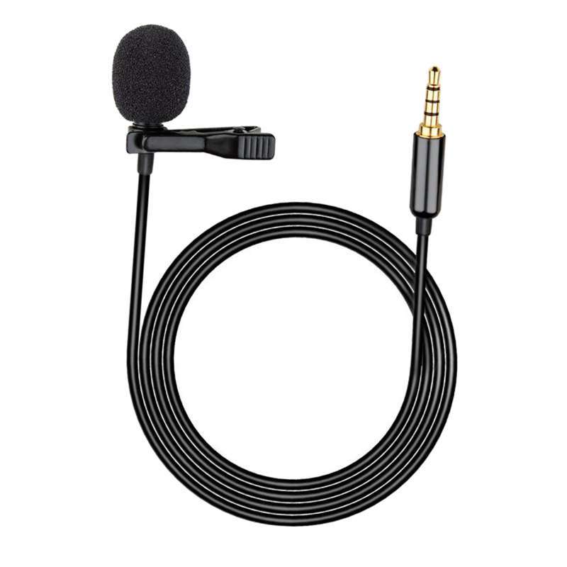Promo Compact Lapel Mic Stereo 3.5mm Jack Speech Interview Lavalier ...