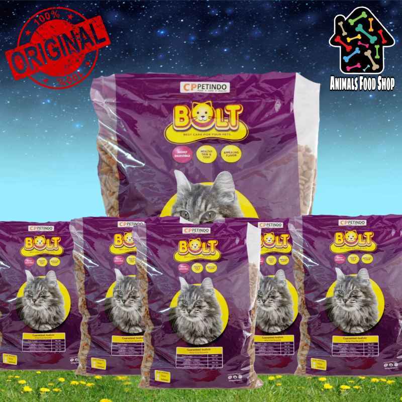 Jual BOLT Makanan Kucing Bolt Repack 800g / 900g / 1000g / 1 Kg ...