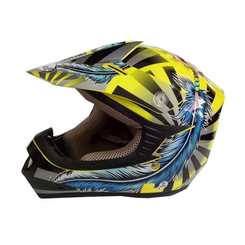 Jual Snail Helmet 306 Feather Blue Kid Helm Motocross di Seller Snail ...