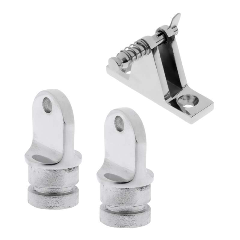 Promo Stainless Steel Marine Boat Bimini Top Deck Hinge & 2 Inside Eye ...